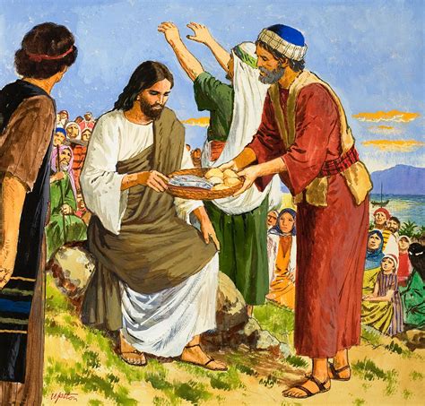 Jesus Feeds 5000 Painting At Explore Collection Of