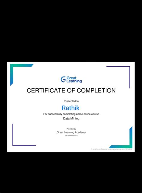Rathik Poojary On Linkedin Hi All I Successfully Completed The Data Mining Course Offered By