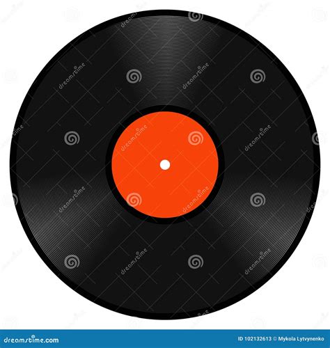 Realistic Retro Vinyl Gramophone Record Disk Vector Lp Template