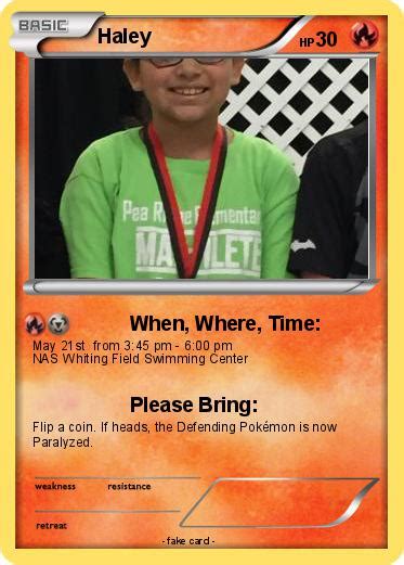 Pokémon Haley 72 72 When Where Time My Pokemon Card