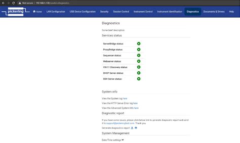 how to create pickering diagnostics report for pxi and lxi chassis