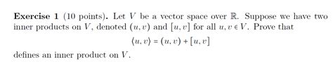 solved exercise 1 10 points let v be a vector space over