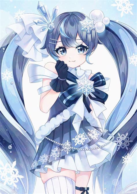 Hatsune Miku Yuki Miku Yuki Miku 2025 Vocaloid Highres 1girl Aqua Hair Blue Dress Blue