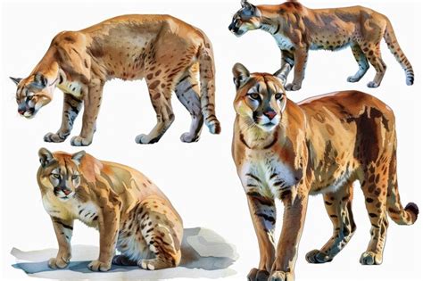 Premium Photo A Series Of Pictures Of A Cat And Lion