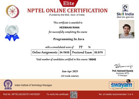 Java Nptel Codingjourney Heemaan Rana