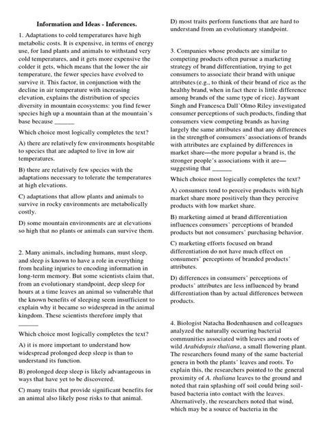 Inferences Practice Pdf Brand Volcano