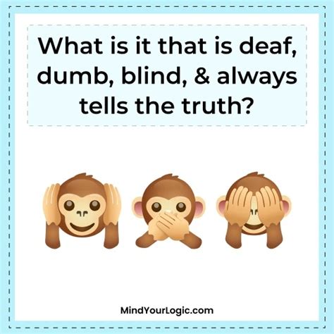 What Is Deaf Dumb Blind And Always Tells The Truth Solve This