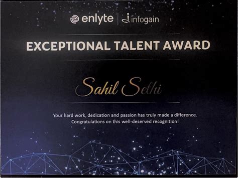 sahil sethi on linkedin infogain award 19 comments