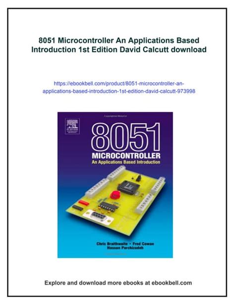 8051 Microcontroller An Applications Based Introduction 1st Edition
