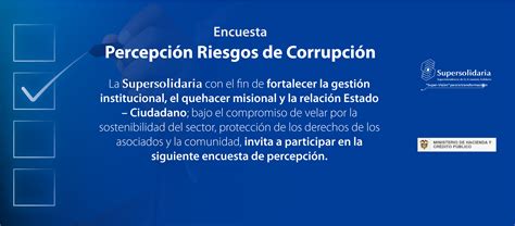 Encuesta De Percepción Sobre Riesgos De Corrupción 2022 Supersolidaria
