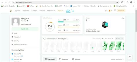 Prajun V On Linkedin Leetcode Codingjourney Algorithmmaestro Techenthusiast