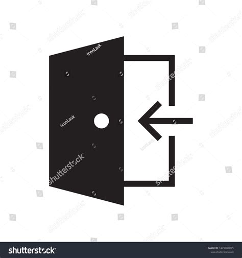 Exit Icon Trendy Flat Style Design Stock Vector Royalty Free Shutterstock