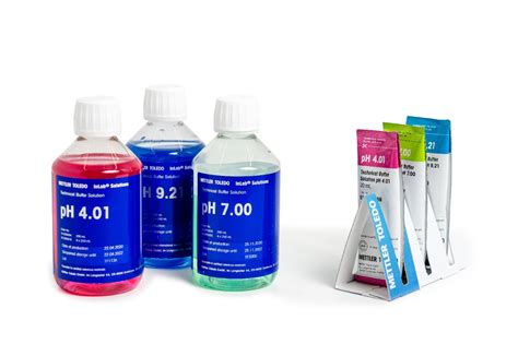 Ph Buffer Solution Bottles And Powder Sachets