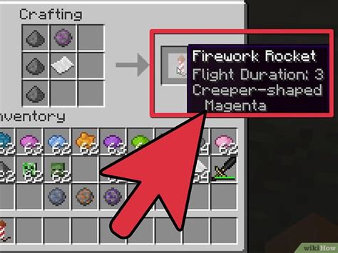 Chế tạo Firework Rocket trong Game Minecraft wikiHow