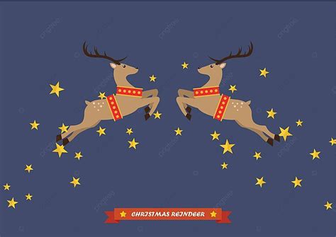 Christmas Reindeer Vector Illustration Nature Year Deer Vector Nature