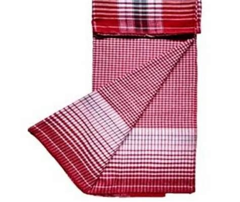 Red Cotton Stripped Gamcha 250 Gsm Size 90 X 30 Inch At Rs 78piece
