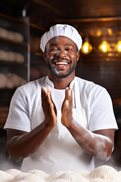 Premium Photo A Man In A Chefs Hat Is Smiling And Smiling