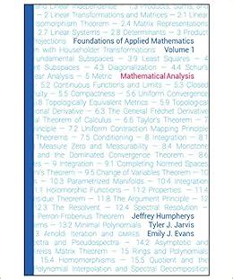 Foundations Of Applied Mathematics Volume 1 Mathematical Analysis