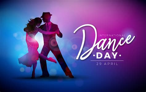 Journ E Internationale De La Danse Vector Illustration Avec Couple De