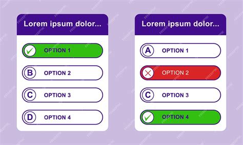 Premium Vector Quiz Test Menu Template For Tv Or Social Media Show