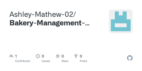 Github Ashley Mathew Bakery Management System