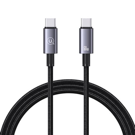 USAMS 2M Aluminium Fast USB C To USB C Charge Cable Lets Talk Mobiles