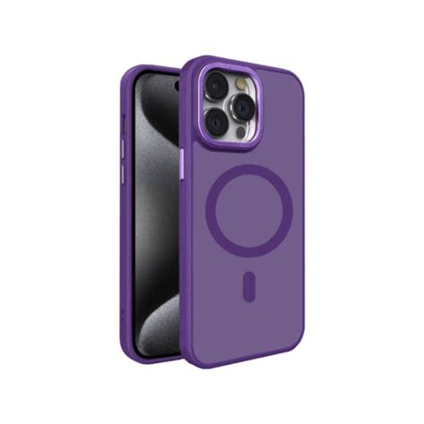 Iphone 15 Pro Tpu Acrylic Magnetic Case Dark Purple Ga Tech
