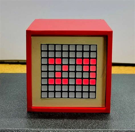 Arduino Buttonless LED Matrix Clock With ADXL335 Sensor Project