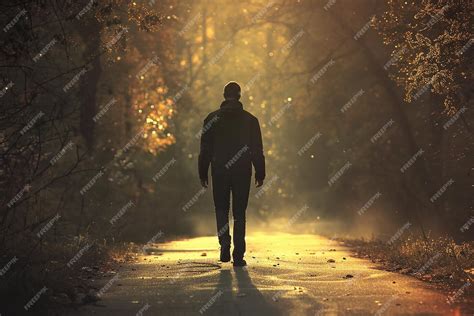 Premium Photo Heres A Title Suggestion For Your Scene Alone On A Moonlit Path