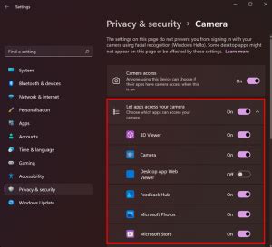 How To Disable The Camera On A Windows PC
