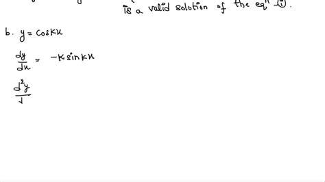 SOLVED Consider A Differential Equation Y K 2 Y Where K Is A