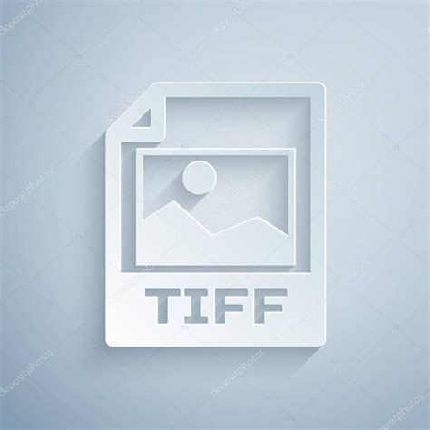 Documento De Archivo Tiff De Corte De Papel Descargar Icono De N Tiff Aislado Sobre Fondo