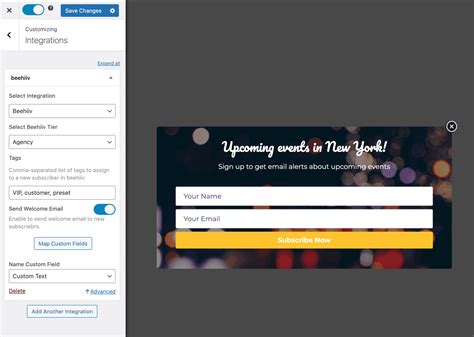 how to create a beehiiv email signup form in wordpress