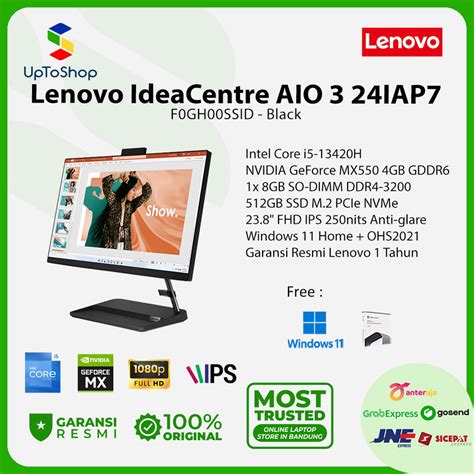 Jual Lenovo Ideacentre Aio Iap Ssid Core I H Gb Gb Mx W Ohs Shopee Indonesia