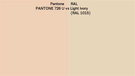 Pantone 726 U Vs Ral Light Ivory Ral 1015 Side By Side Comparison
