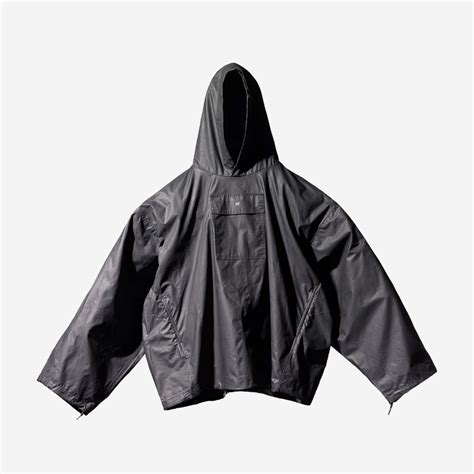 이지 갭 엔지니어드 바이 발렌시아가 코티드 코튼 아노락 블랙 Yeezy Kream