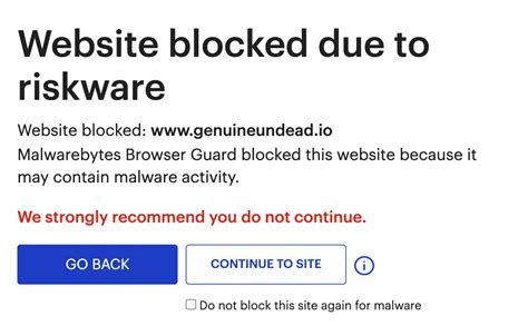 my site is showing a warning about riskware website blocking