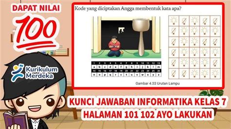 Soal Kunci Jawaban Informatika Kelas 7 SMP MTs Hal 100 Dan 101 Bermain Dengan Bilangan Biner