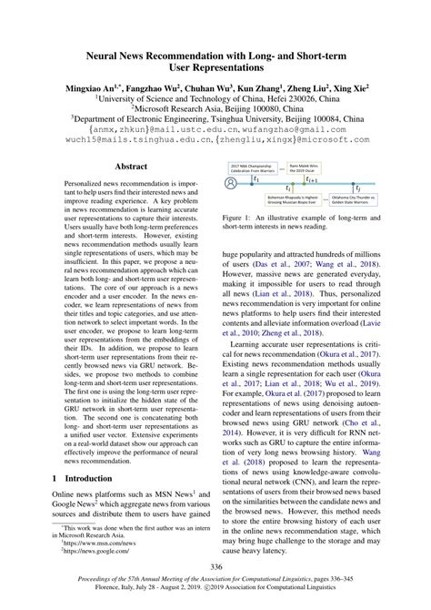 Pdf Neural News Recommendation With Long And Short Term User Representations