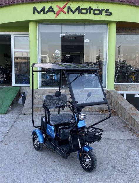 Триместна Триколка с таван Voltelectric New модел 2024 Електрически скутери тротинетки