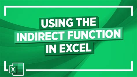Excel Tutorial Using The Indirect Function In Excel Youtube