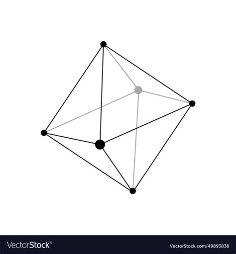 Abstract Geometric Network Structure On White Vector Image