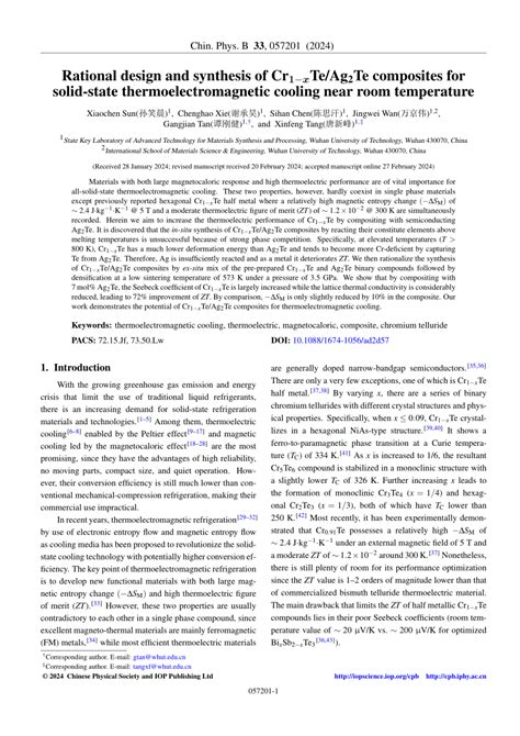 Rational Design And Synthesis Of Cr1x Teag2te Composites For Solid