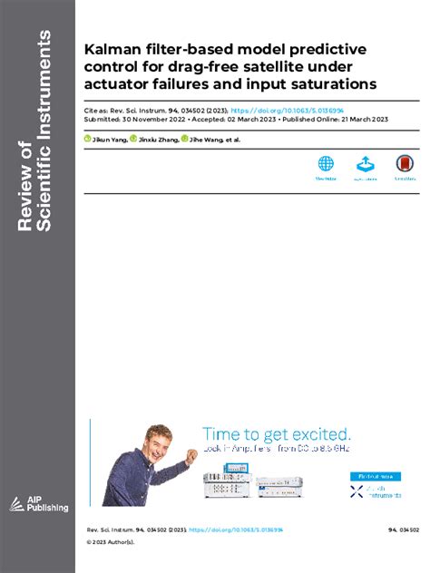 Pdf Kalman Filter Based Model Predictive Control For Drag Free