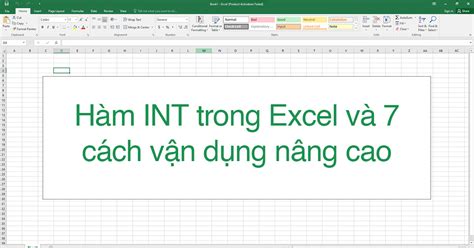 H M Int Trong Excel V V N D Ng N Ng Cao