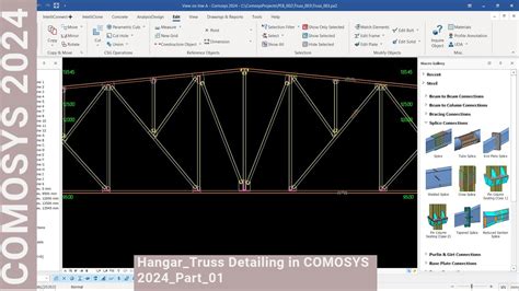 Hangar Truss Detailing In Comosys 2024 Part 01 Youtube