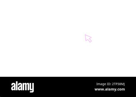 Animated Pink Symbol Of Mouse Cursor Arrow Moves Out And Clicks Icon In Sketch Style Hand
