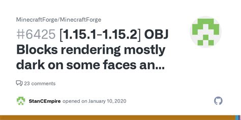 1151 1152 Obj Blocks Rendering Mostly Dark On Some Faces And