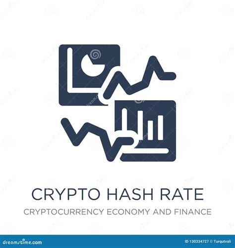 crypto hash rate icon trendy flat vector crypto hash rate icon stock