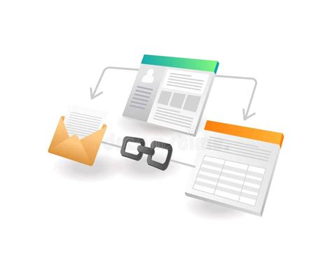 Flat Isometric 3d Flat Illustration App Web Page Link Stock Illustration Illustration Of